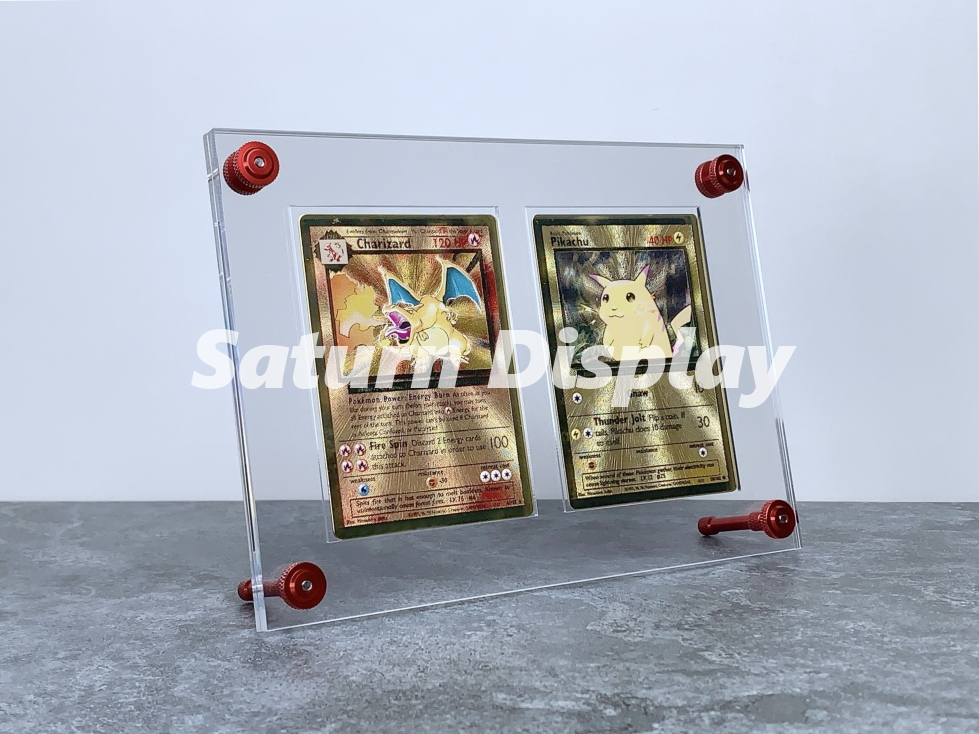 Double TCG Card Frame – Saturn Display